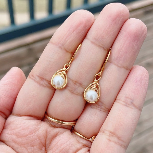 Wire Wrapped Pearl - Etsy