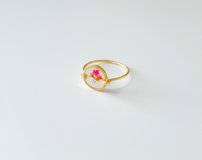 Real Flower Ring/resin Ring/pressed Flower Resin Ring/plant Ring ...