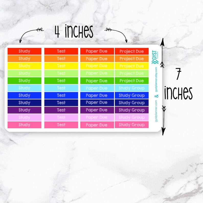 College Planner Stickers / Fits Erin Condren Planners Happy - Etsy