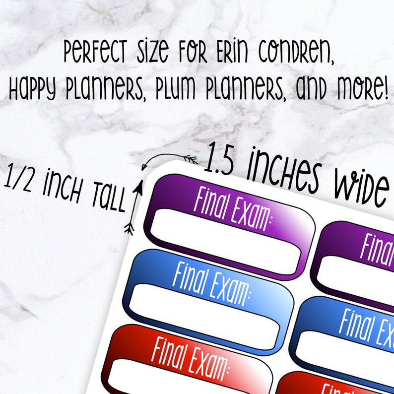 College Planner Stickers / Academic Calendar Stickers / Fits - Etsy