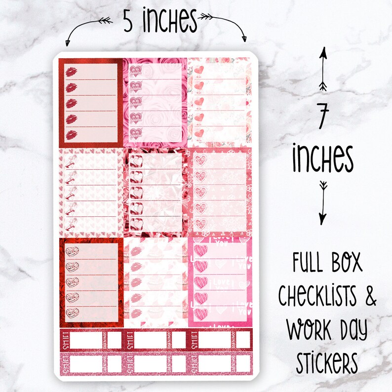 Sticker Kit / Valentine's Day Stickers / Heart Sticker | Etsy