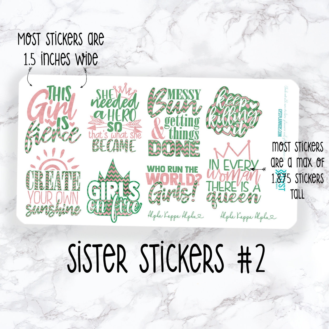 Alpha Kappa Alpha Stickers / AKA Planner Stickers / Sorority - Etsy