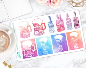 42 Cute Beer/pint/alcohol Planner Stickers - Etsy
