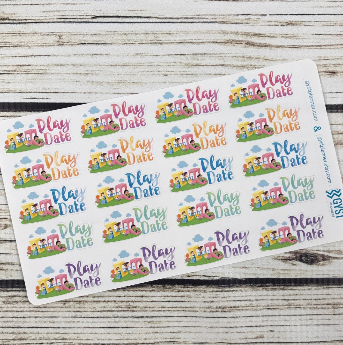 Play Date Stickers / Kid Stickers / Fits Erin Condren - Etsy