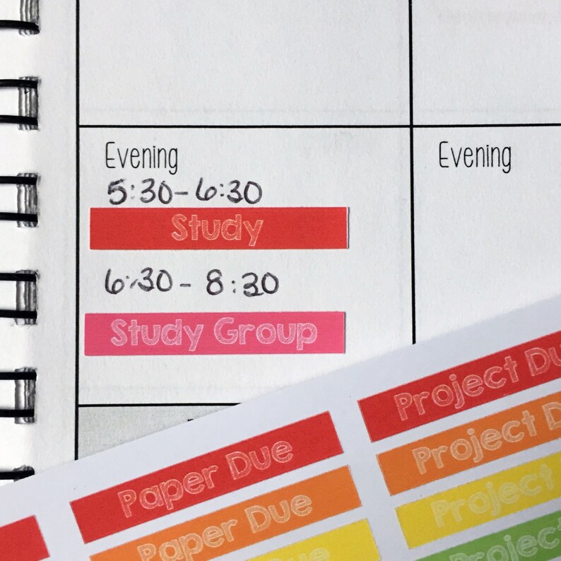 College Planner Stickers / Fits Erin Condren Planners Happy - Etsy