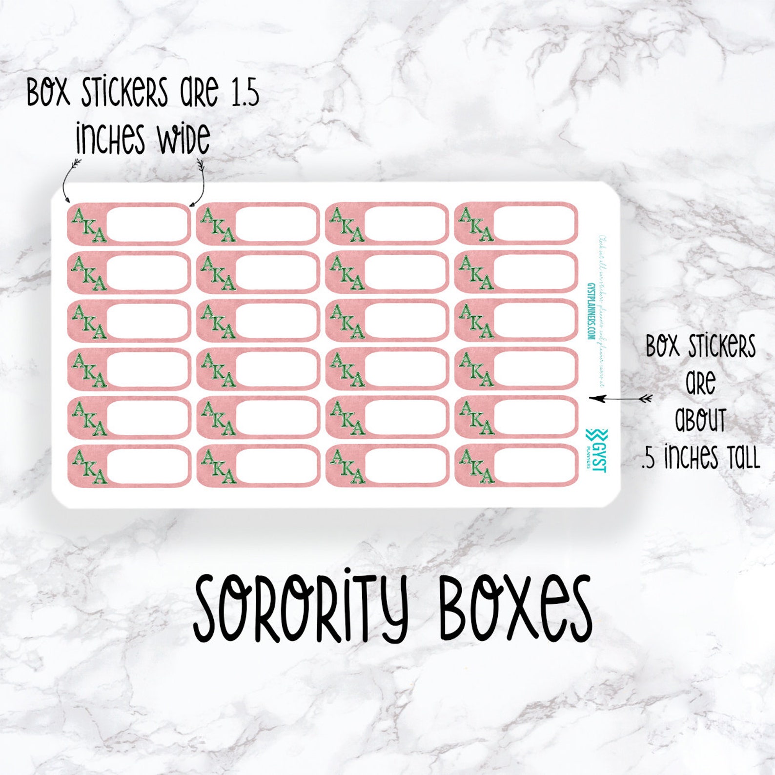 Alpha Kappa Alpha Stickers / AKA Planner Stickers / Sorority - Etsy