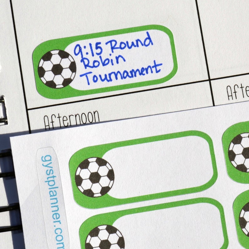 Soccer Planner Stickers With Schedule Box / Fits Erin Condren - Etsy