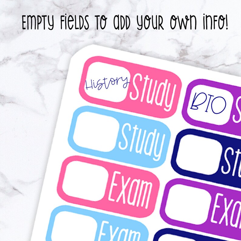 College Stickers / College Planner Stickers / Fits Erin - Etsy
