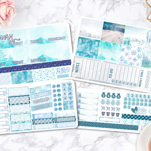 Sticker Kit / Winter Stickers / Snow Sticker Stickers / - Etsy