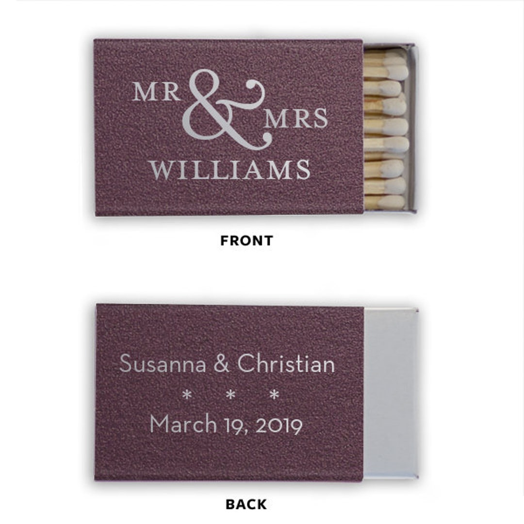 Monogrammed Wedding Matches, Personalized Wedding Matches, Custom ...