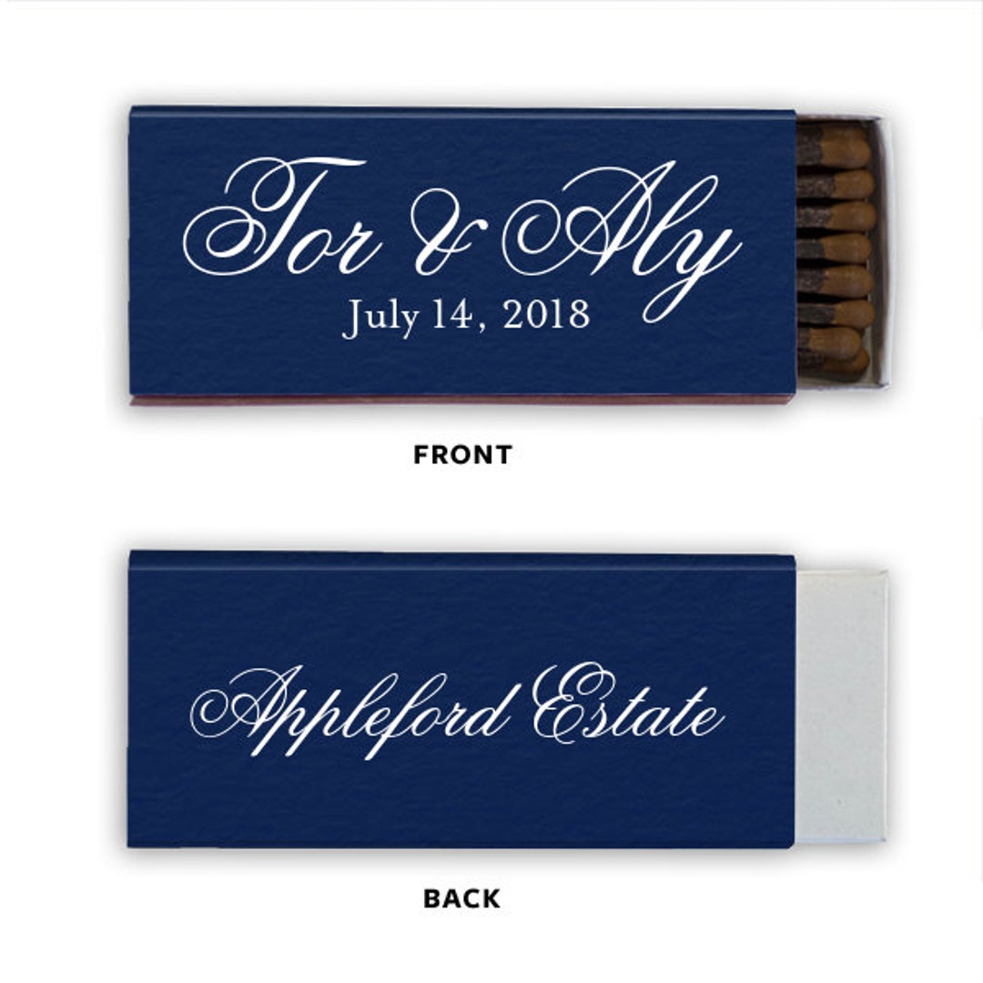 Monogrammed Wedding Matches, Personalized Wedding Matches, Custom ...