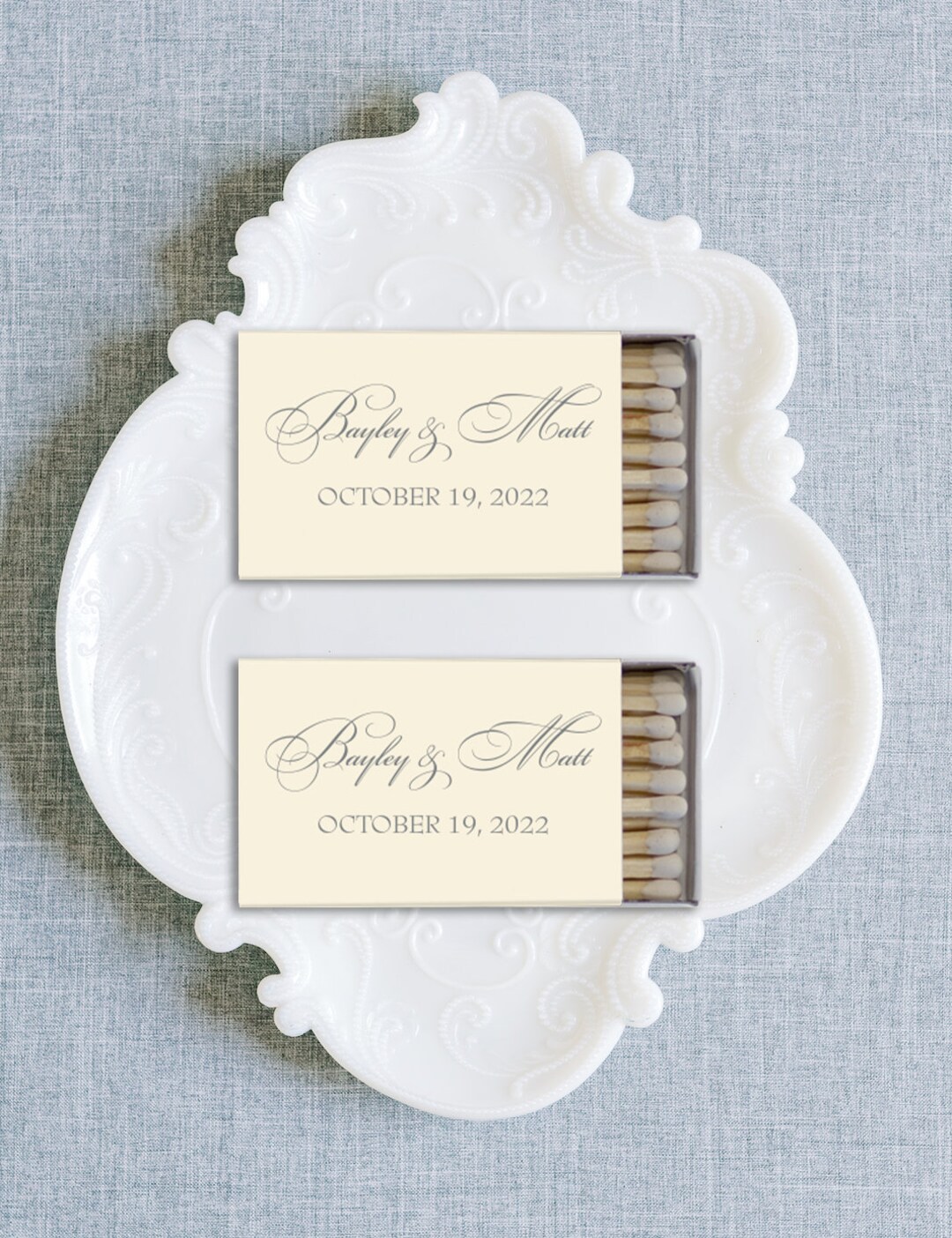 Personalized Matchbooks Script Names Wedding Favor, Custom Match ...