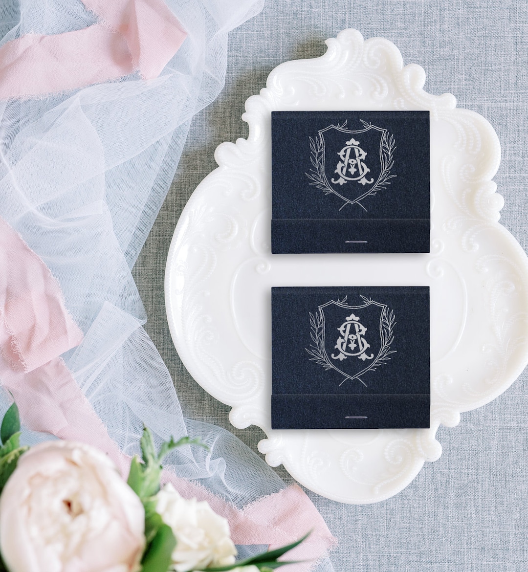 Wedding Matchbooks With Interlocking Initials - Wedding Favors, Wedding ...