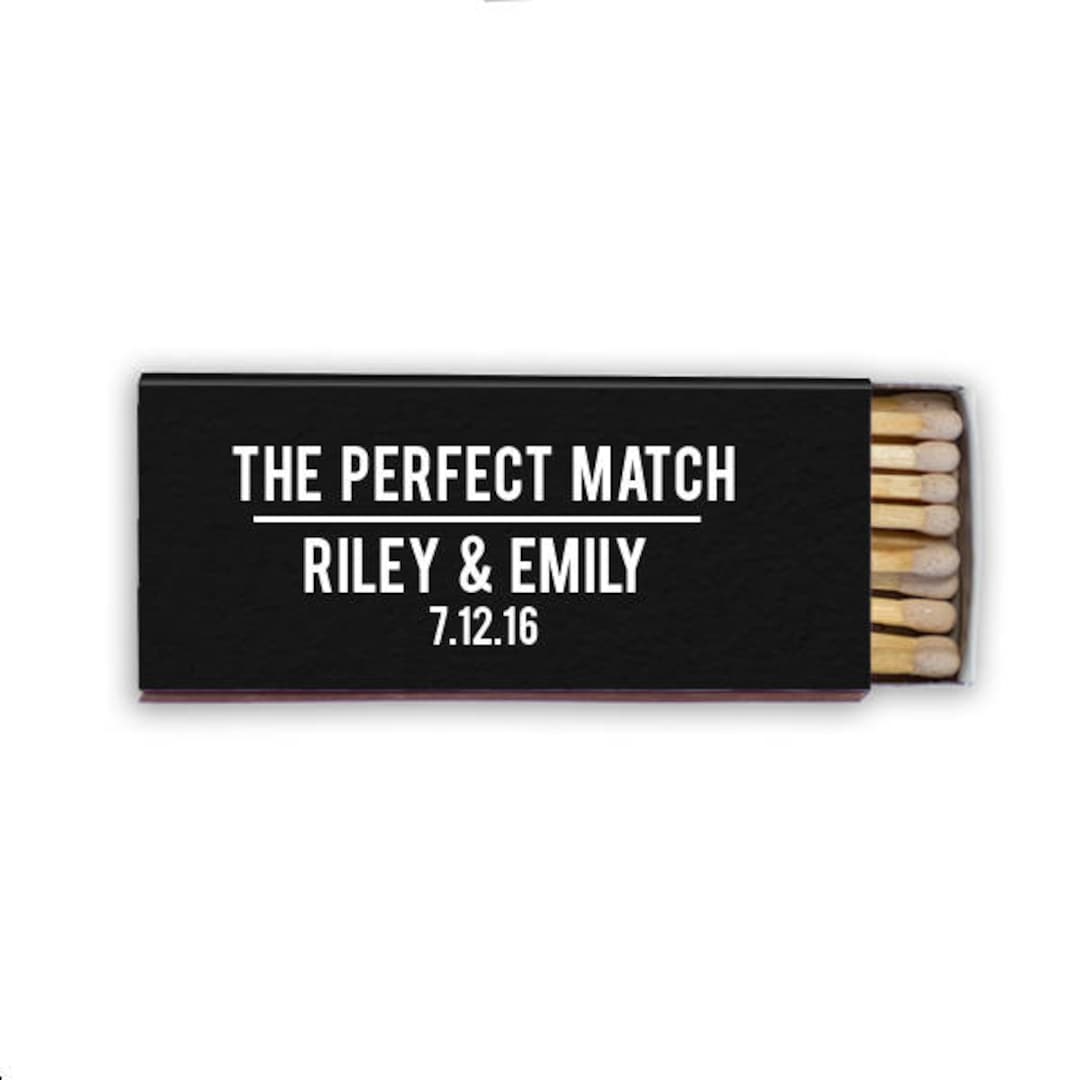 The Perfect Match Matchbox, Wedding Matches, Sparkler Send off Matchbox ...
