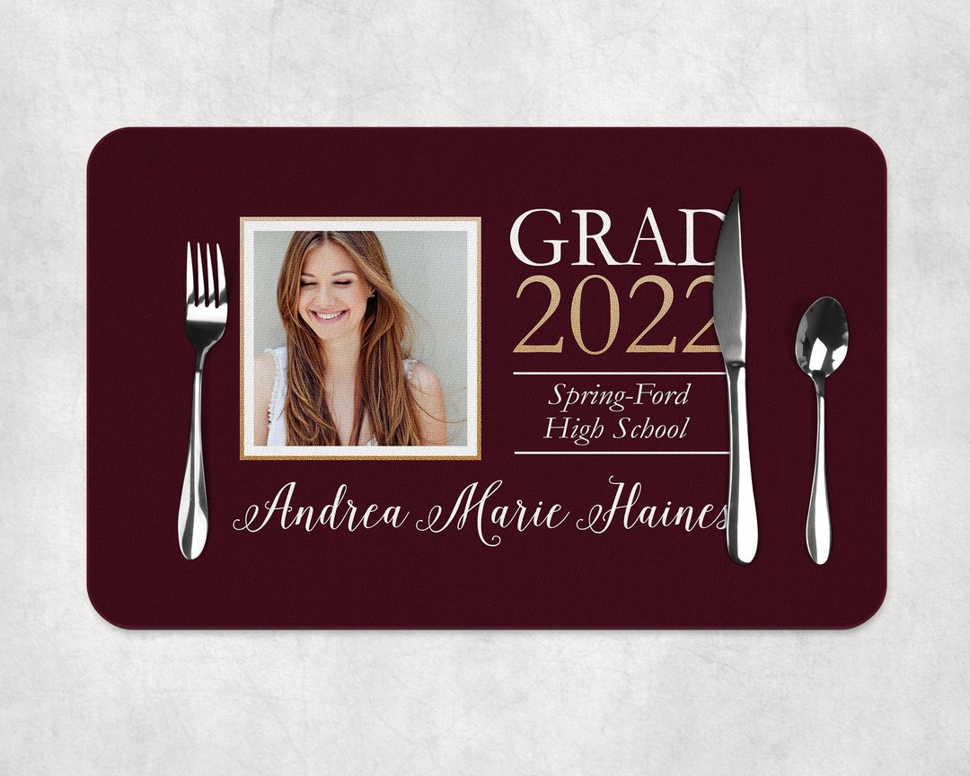 Custom Graduation Paper Placemats Class of 2025 Decorations Tableware ...