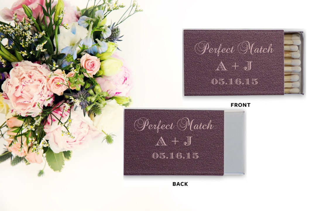 Gold Foil Matches, Wedding Matches, Weddings, Wedding Matchboxes, Let's ...