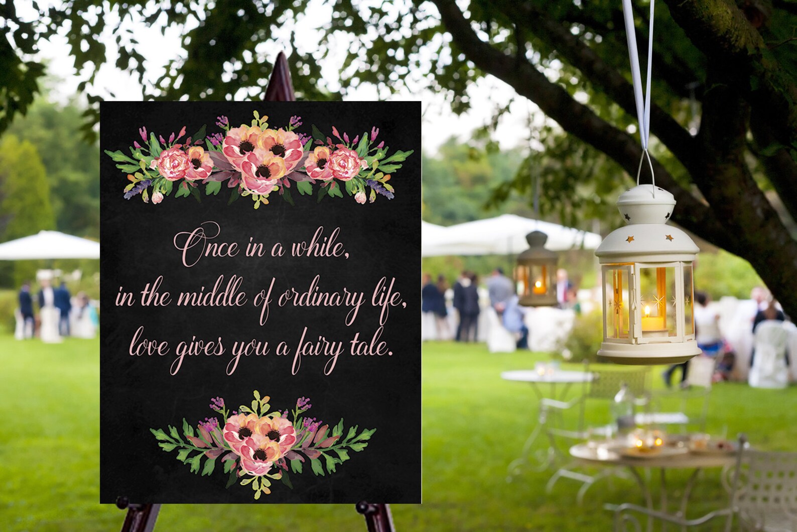 Instant Download Chalkboard Fairy Tale Sign / / Chalkboard - Etsy