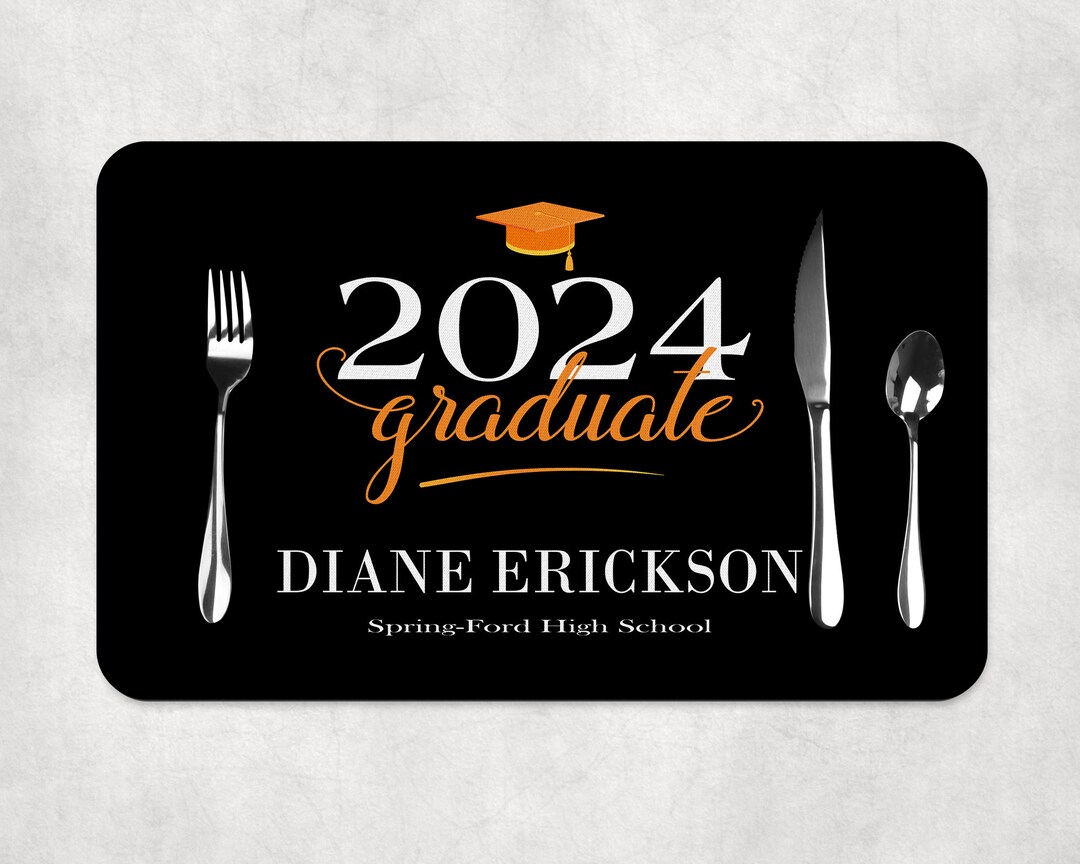 Graduation Paper Placemats Class of 2024 Decorations Tableware ...