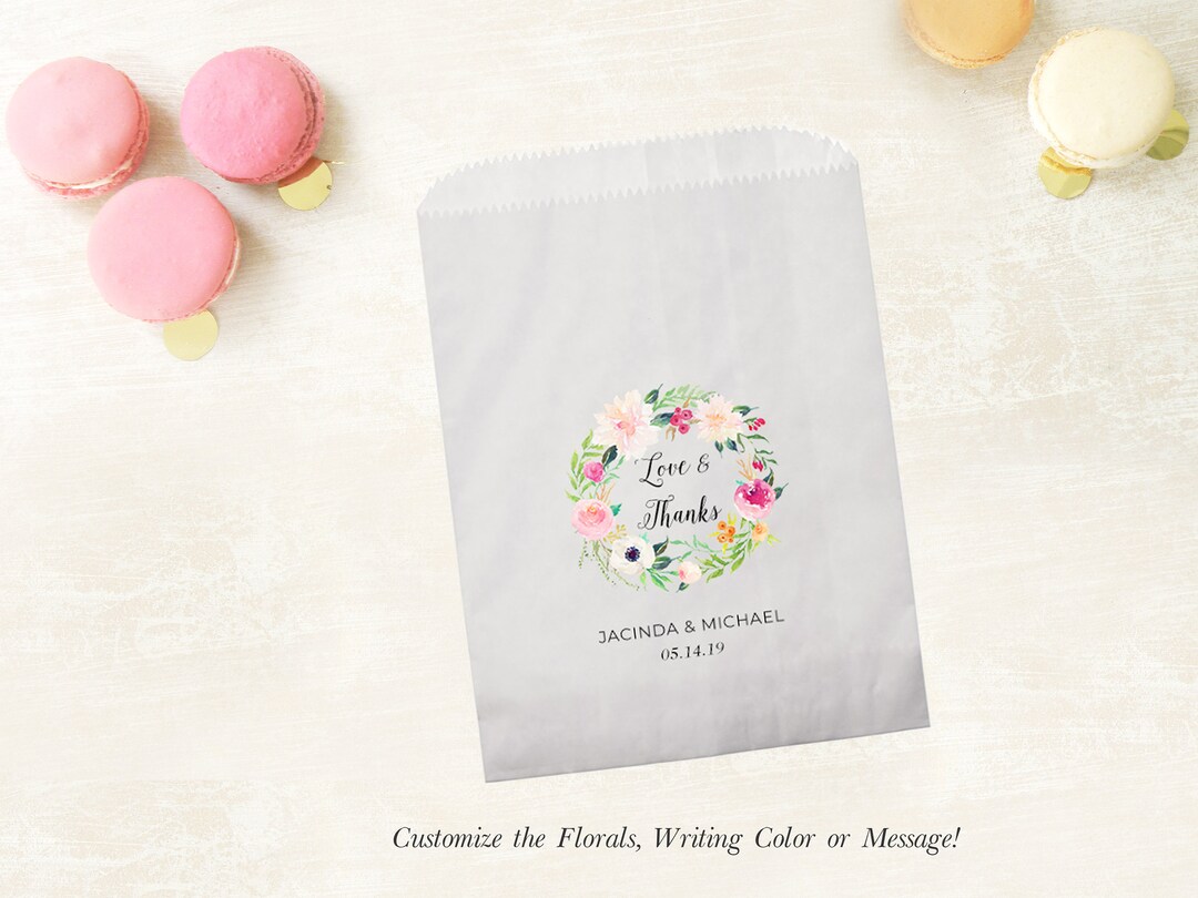 Wedding Favor Bags, Candy Buffet Bag, Love is Sweet Treat Bag, Wedding ...