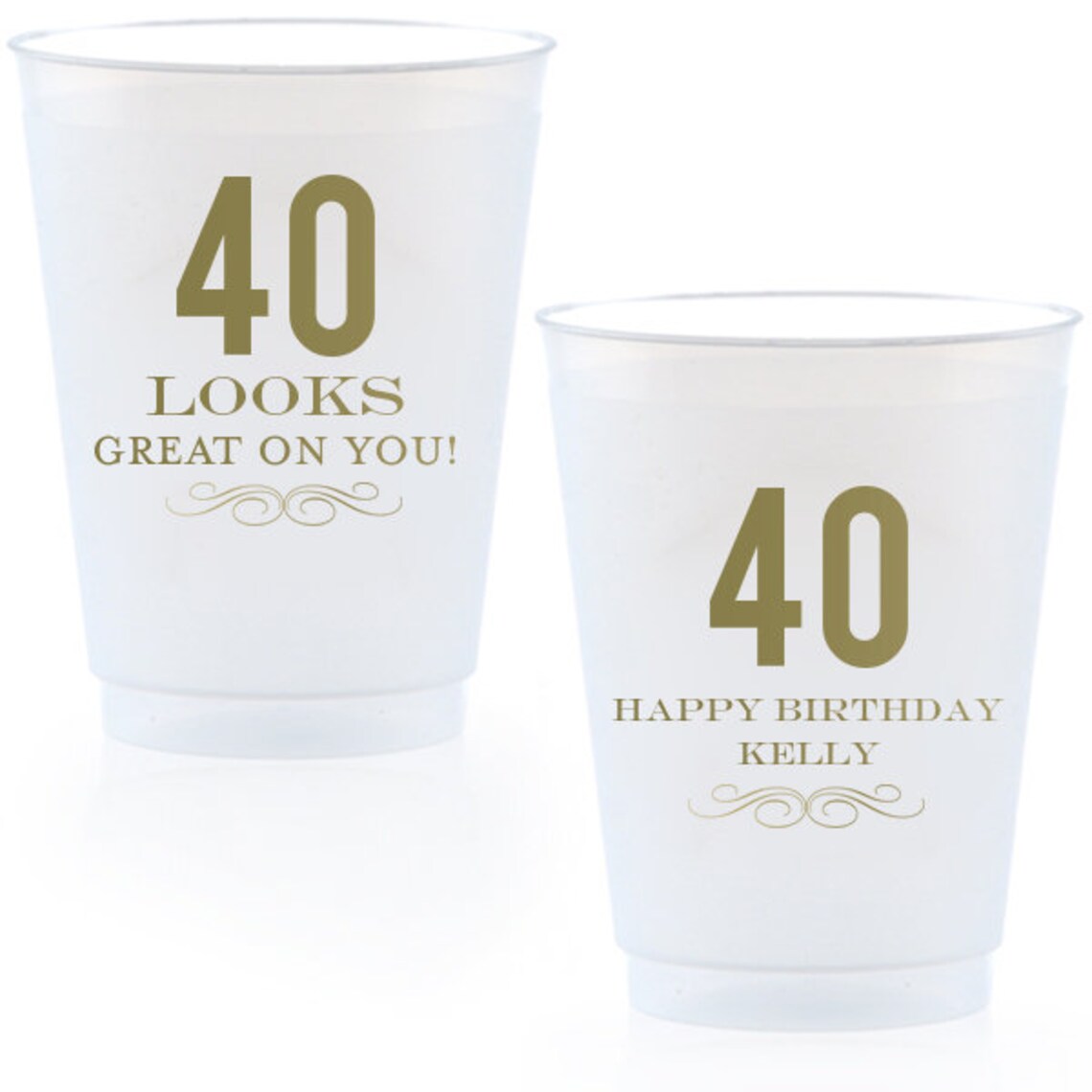 40th Birthday Party, 40th Birthday Cup, Cheers to 40 Years, Frosted ...