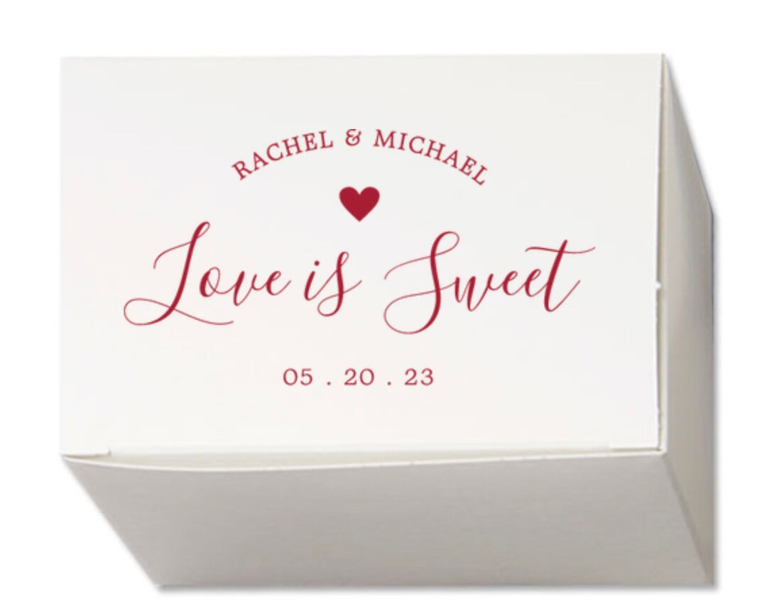 Personalized Wedding Cake Boxes, 50 Ink Colors to Choose From, Birthday ...