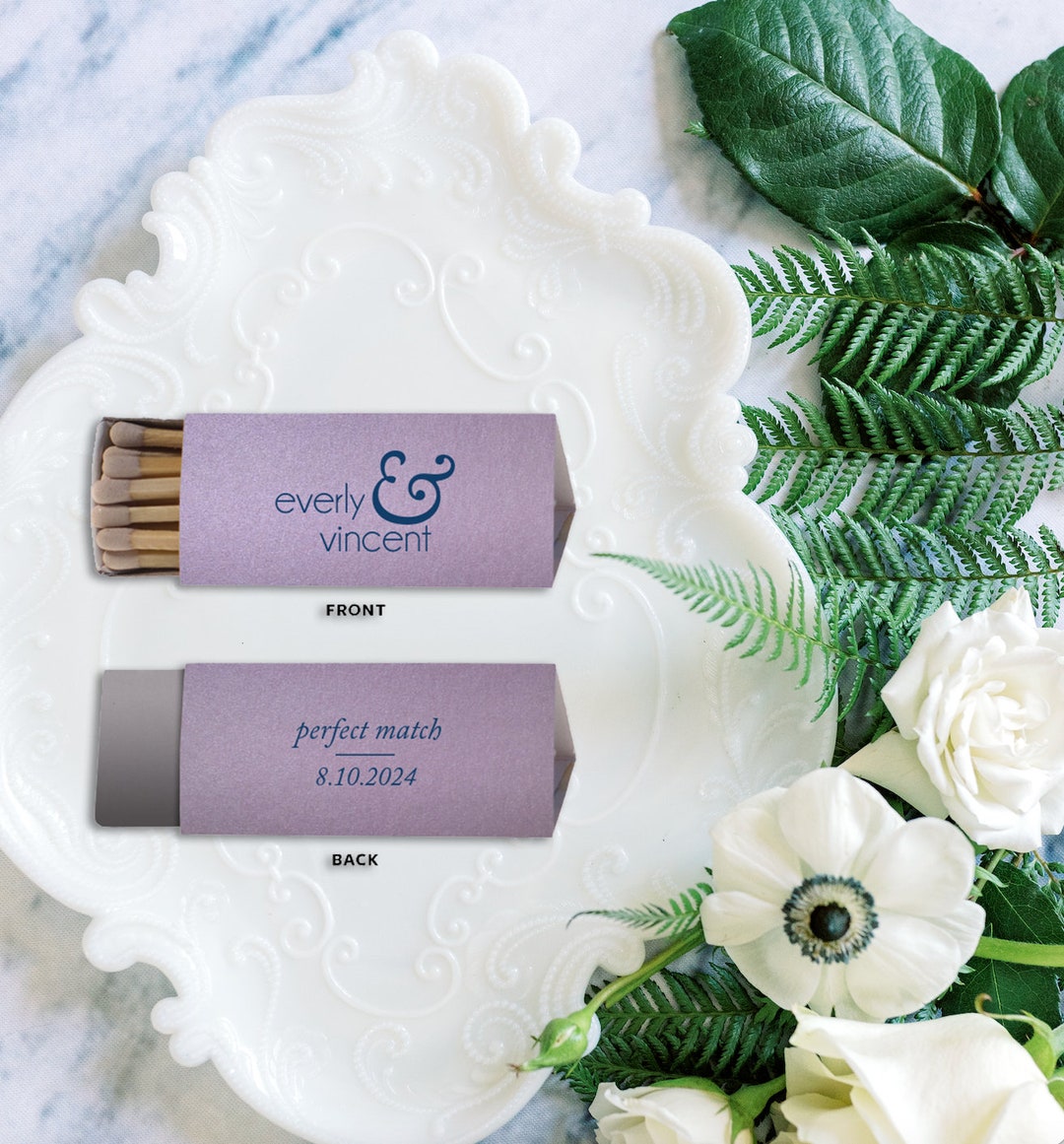 Established Personalized Triangle Matchbox - Anniversary, Wedding ...