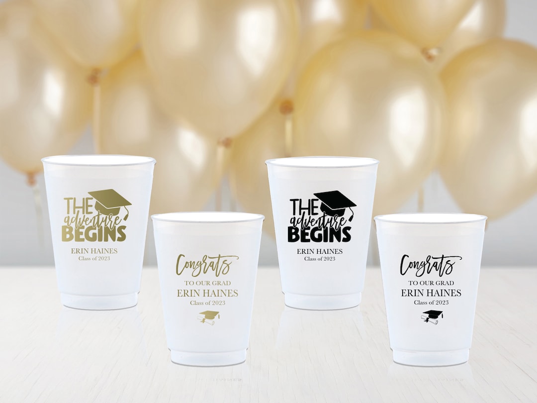 Graduation Decorations 2024 Personalized Plastic Cups Graduation Party ...
