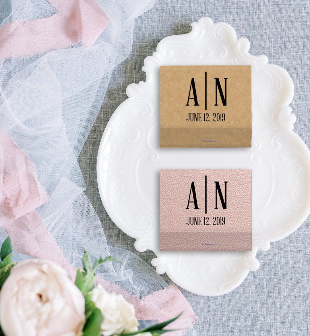 Personalized Wedding Matchbooks - Wedding Monogram - Wedding Favors ...