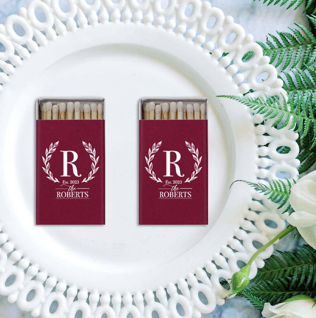 Personalized Wedding Matches - Monogram Matchbox, Custom Matchbox ...