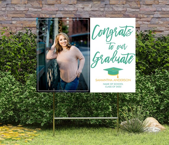 Senior Yard Sign Graduation Yard Sign 2022 Graduation Hat - Etsy
