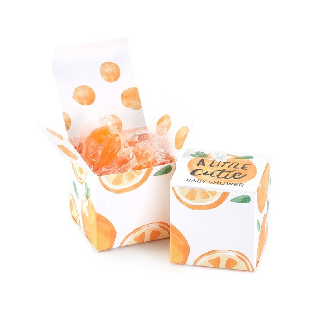 Little Cutie Baby Shower Favor Box - Pack of 25 - Quick Ship - Citrus ...