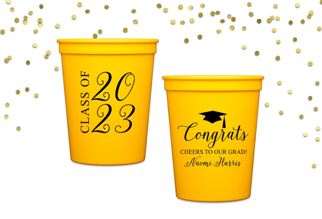 Class of 2025 Cups Personalized Graduation Cups Graduation Party ...