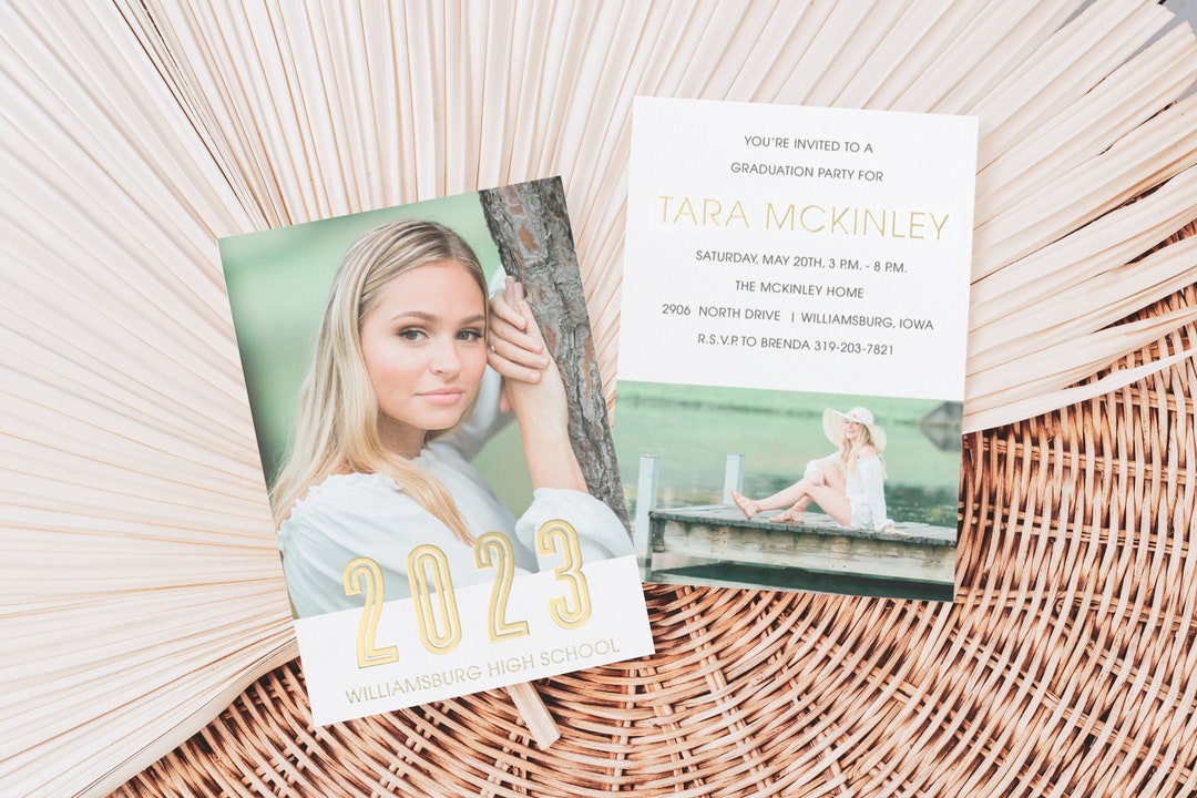 Graduation Party Invitation, Foil Foil Grad Party, Graduation Party ...