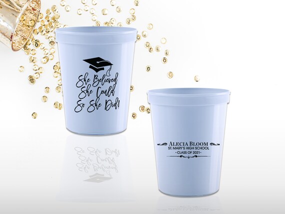 Personalized Graduation Stadium Cup Printed Party Cups | Etsy