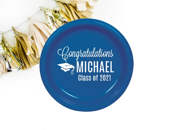 Graduation Plates Custom Graduation Party Plates Graduation | Etsy