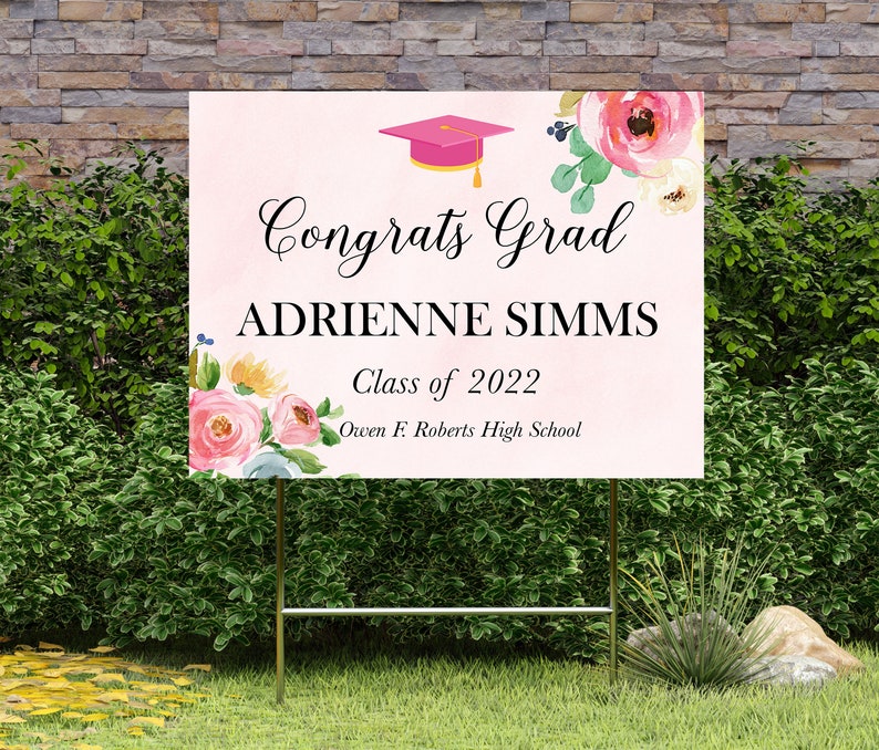 2026 Custom Graduation Sign, Personalized Class of 2026 Graduation Yard ...