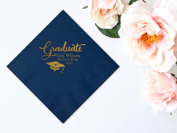 Personalized Napkins Graduation Ceremony Party Printed Custom - Etsy