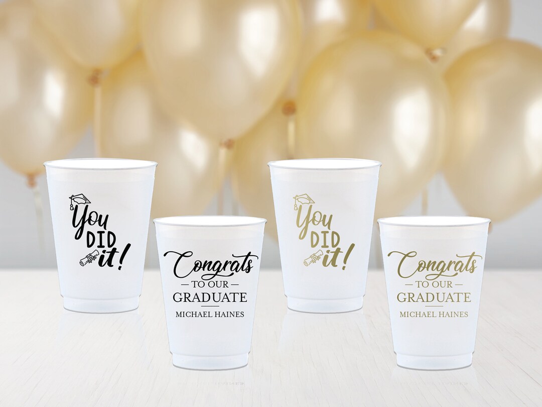 Graduation Party Cups, Custom Graduation Cups, Personalized Party Cups ...