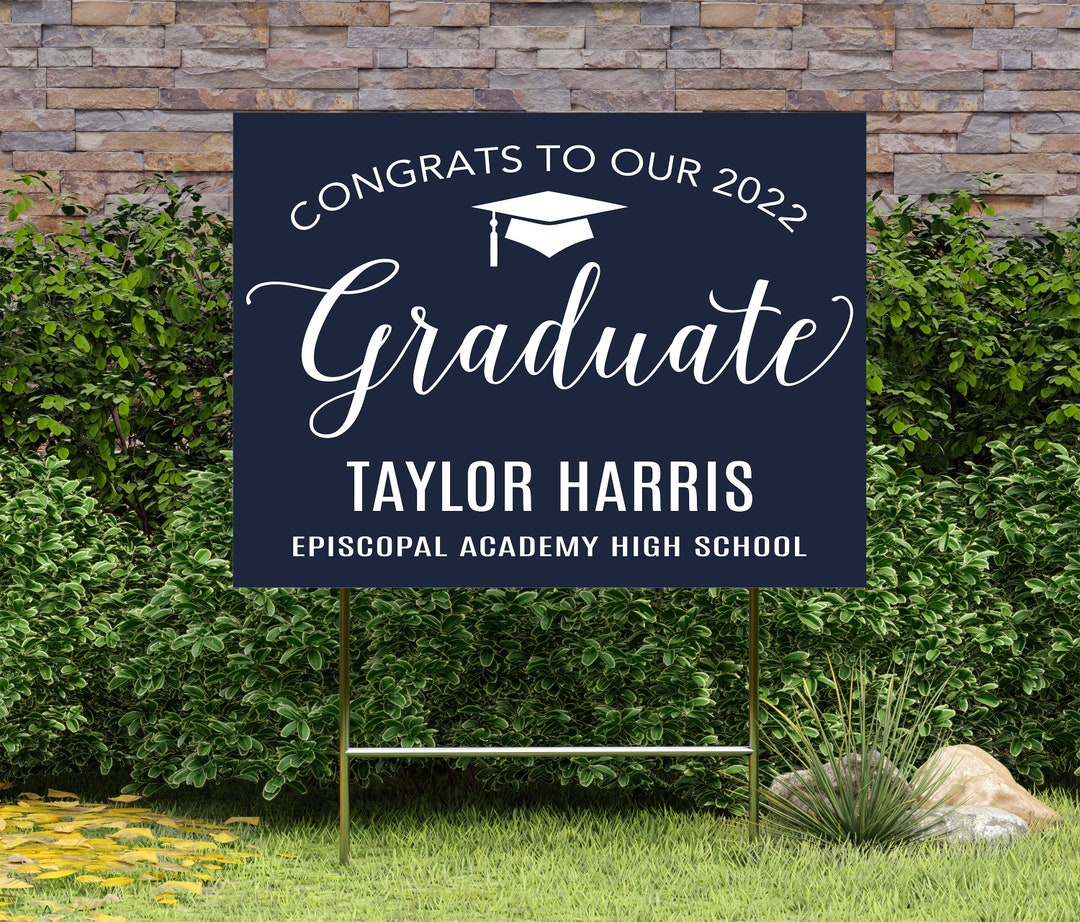 2025 Graduation Yard Signs | Lawn Sign for Graduates | Add Your Custom ...