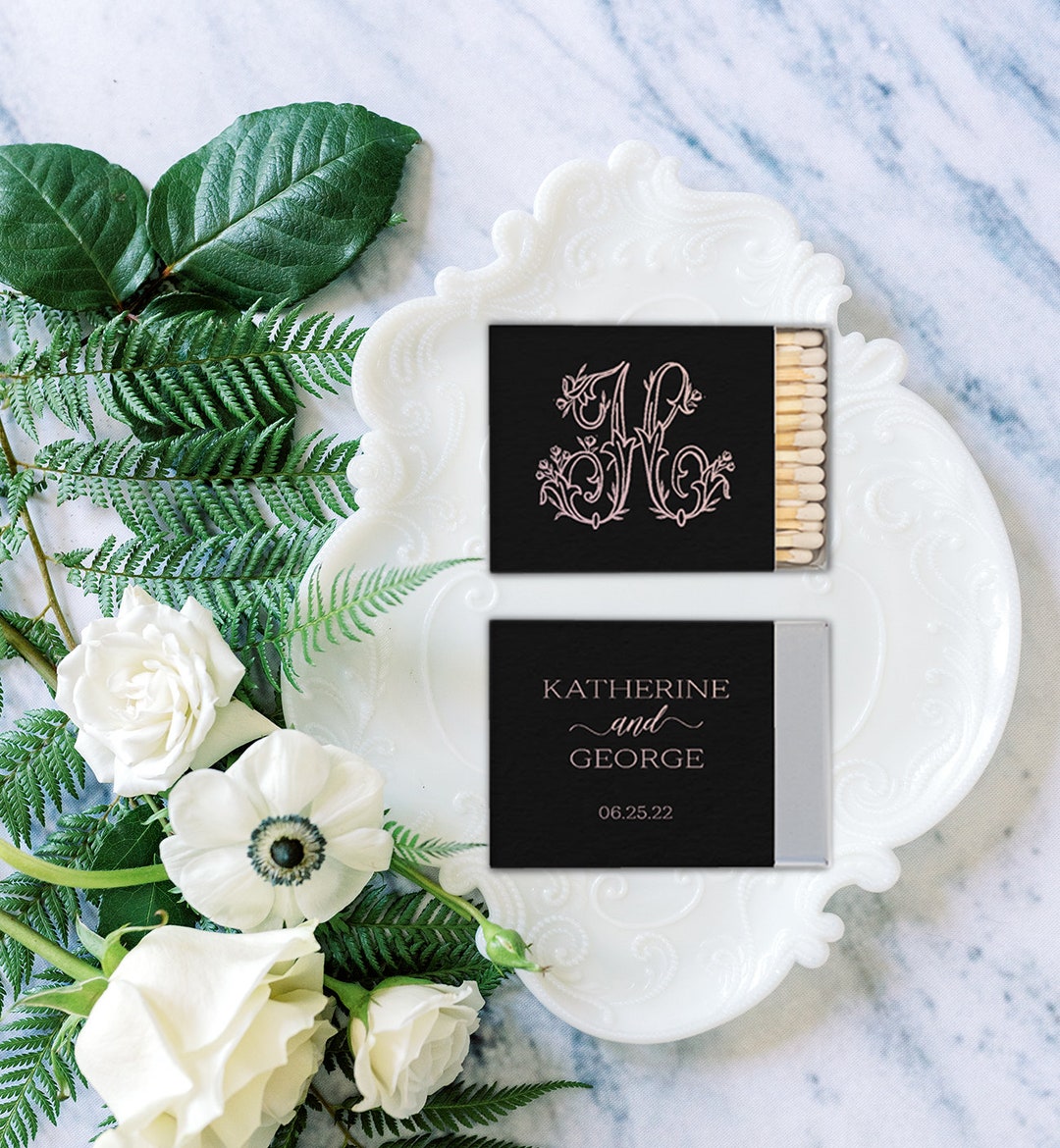 Custom Matchboxes With Initials - Wedding Favors, Wedding Matches ...