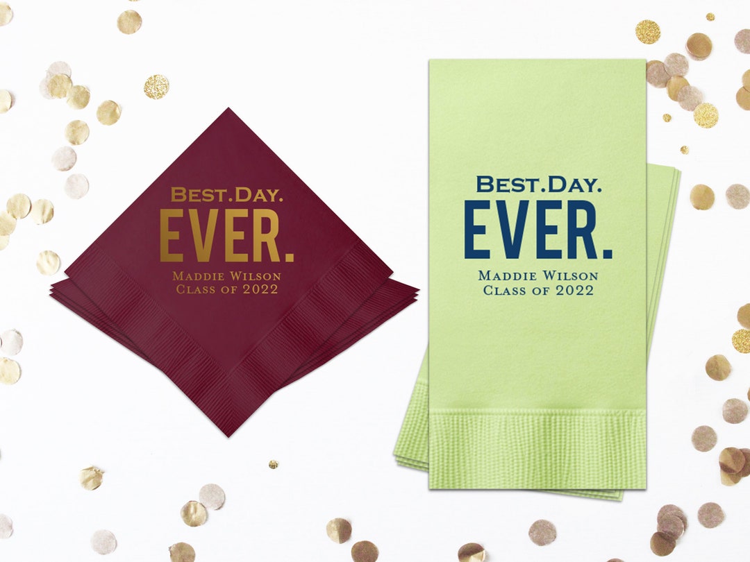 Graduating Class 2024 Napkins, Personalized Set of 100 High School ...