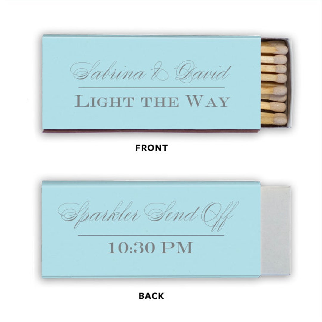 Wedding Matches, Cigar Bar Matches, Monogrammed Matchbox, Wedding ...