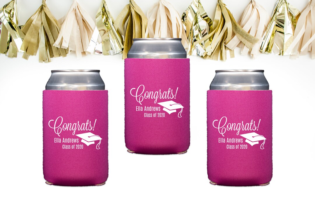 Graduation Coozies Class of 2024 Party Decorations Personalized Beer ...