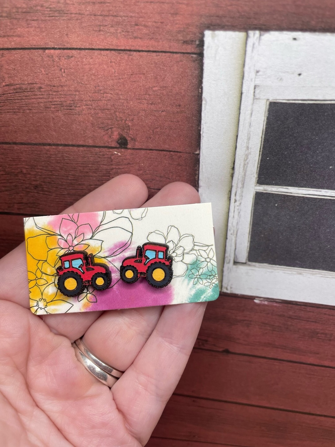 Red Tractor Studs - Etsy