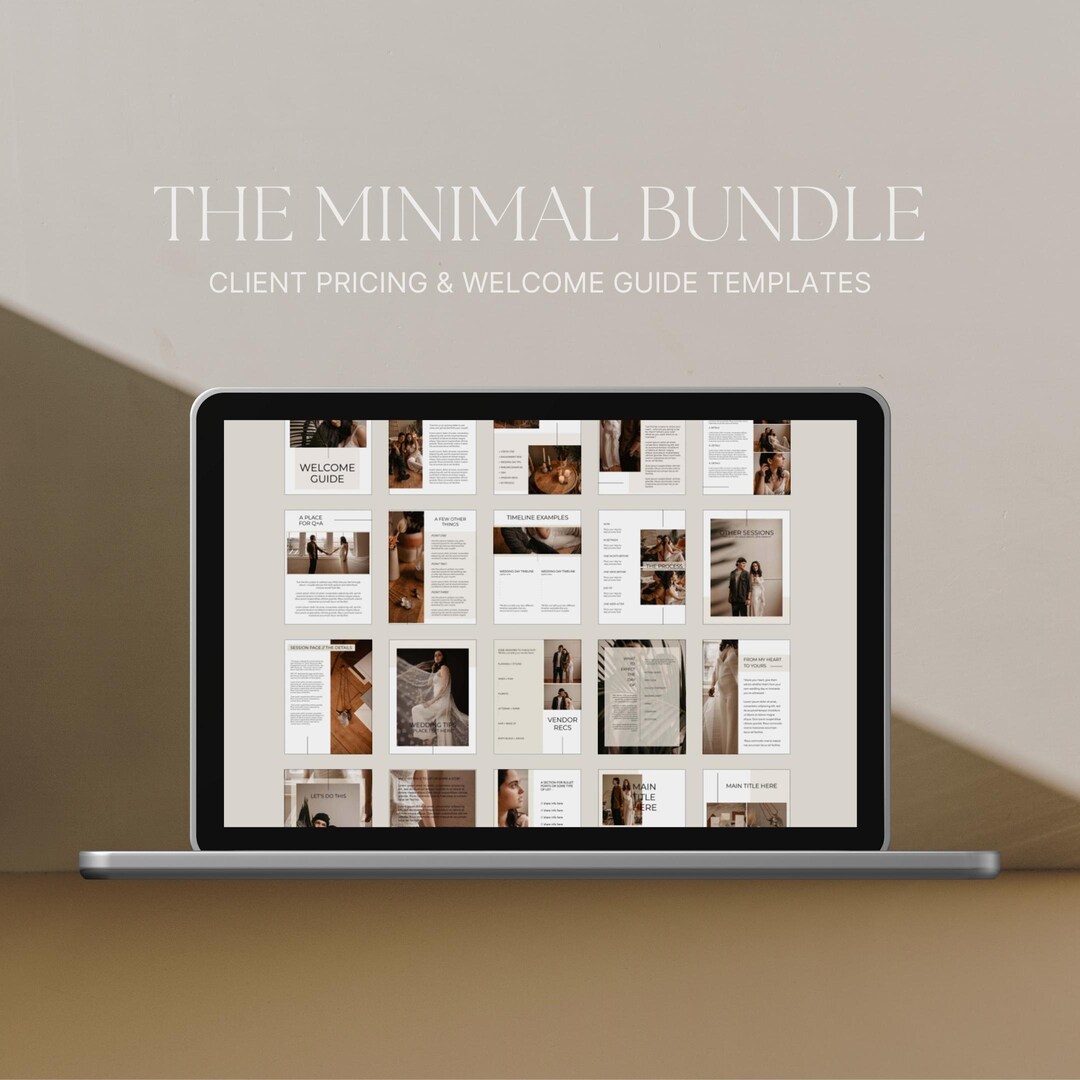 Minimal Bundle // Client Pricing & Welcome Guide Templates - Etsy