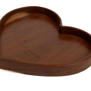 Walnut Heart-shaped Catch-all Tray Personalized for Women - Etsy