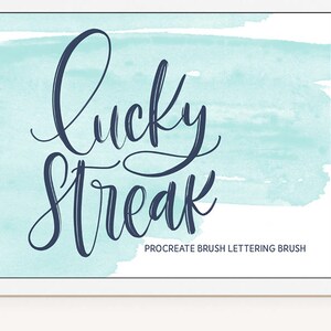 Streak Lettering Procreate Calligraphy Brush iPad Pro Digital - Etsy