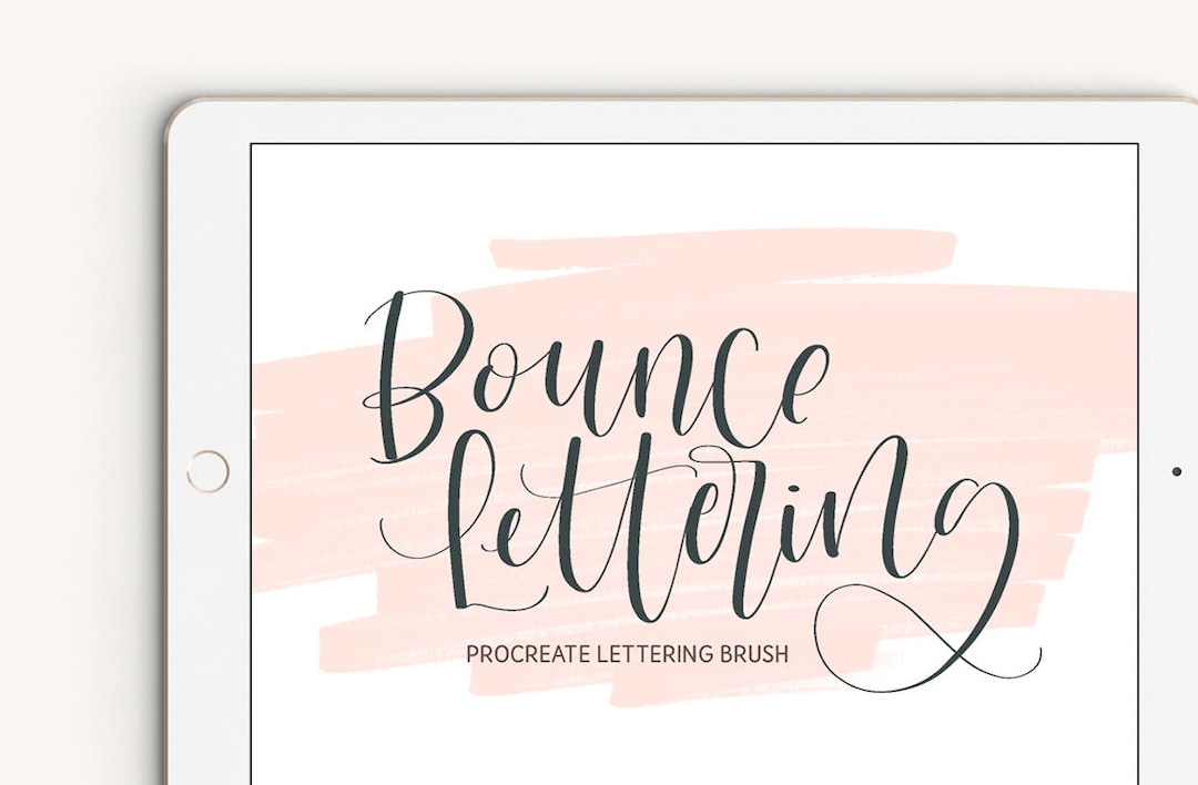 Bounce Lettering Procreate Brush iPad Pro Digital Calligraphy - Etsy