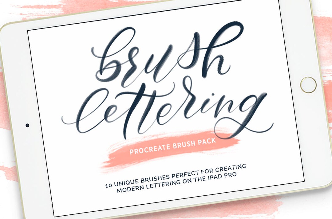 Procreate Brushes | Lettering Brush Pack | Procreate Brush Lettering ...