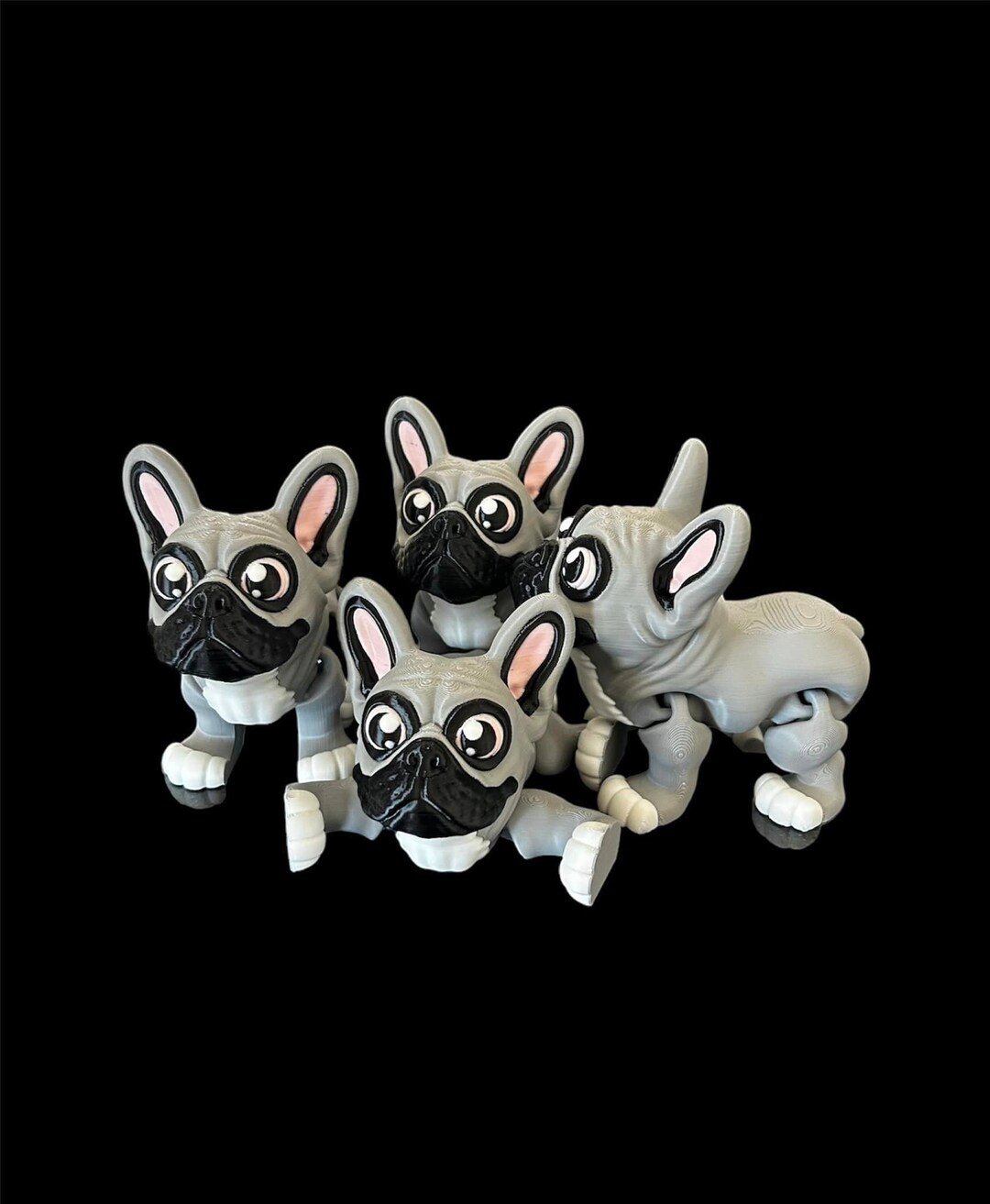 Frenchie Dog Articulated 3D Printed Figure Figurine - Etsy
